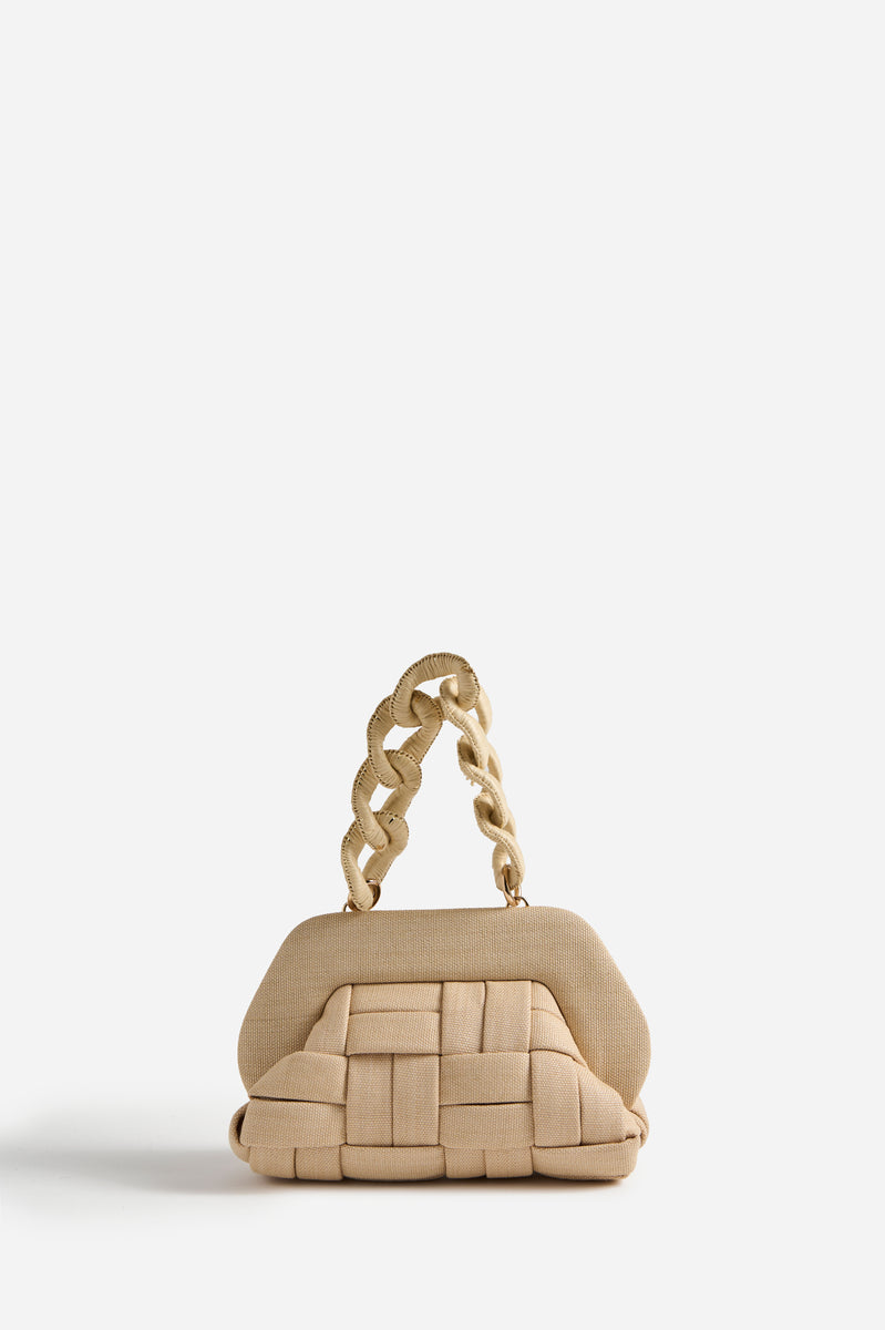 TIA WEAVED STRAW SHELL – THEMOIRÈ